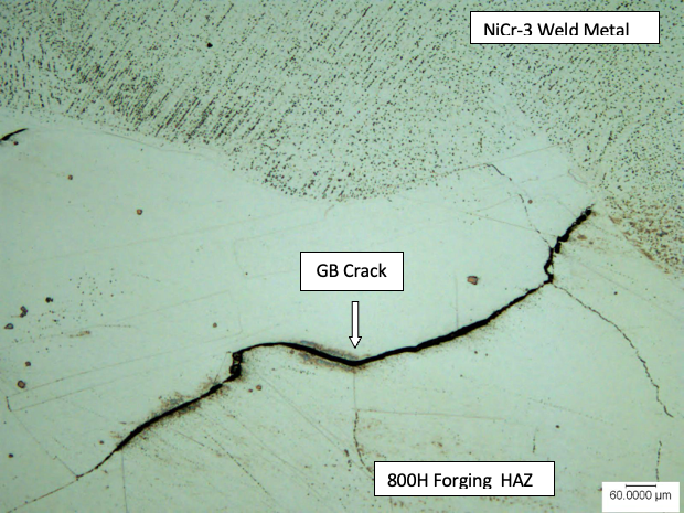 Evaluation and Prevention of HAZ Grain Boundary Liquation Cracking in Alloy 800H Forgings - Enerfab